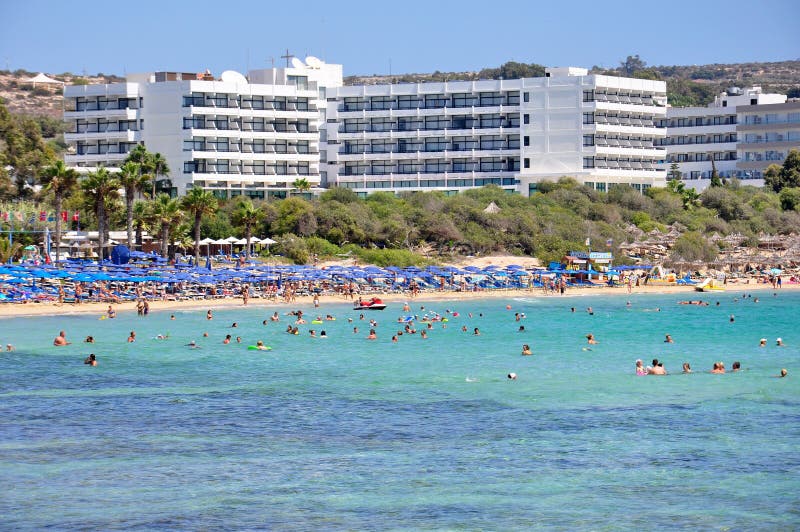 Strand i Cypern redaktionell arkivfoto. Bild av destination - 63108708