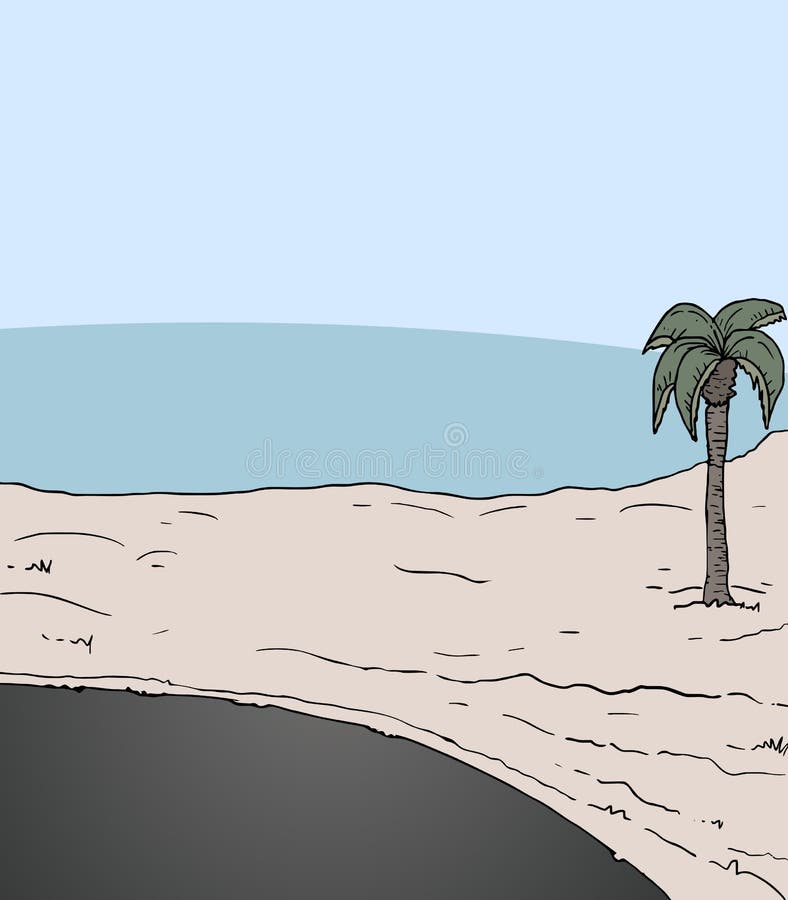 Strand illustration vektor abbildung. Illustration von horizont - 90627379