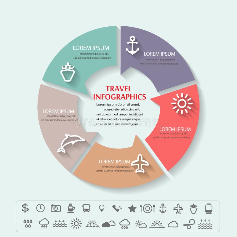 Strand infographics vektor abbildung. Illustration von idee - 53644074