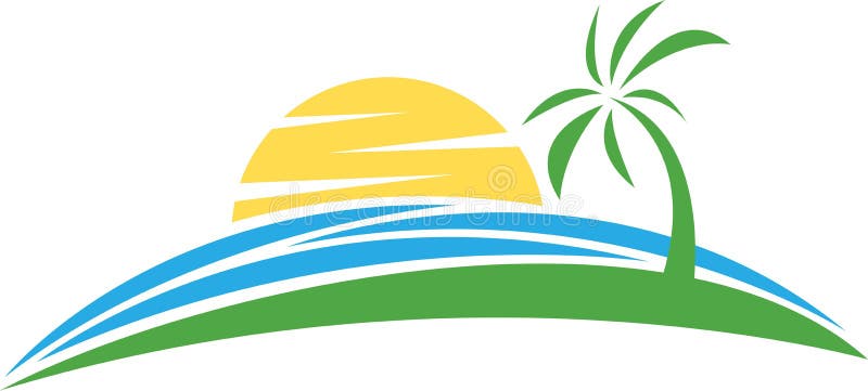 Strand-Logo stock abbildung. Illustration von kreisförmig - 94358801