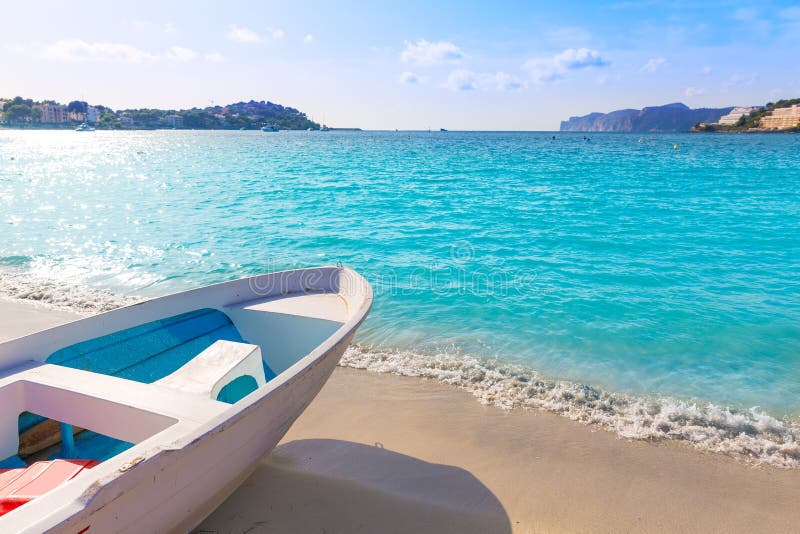 Strand Mallorca Cala Santa Ponsa Ponca in Majorca Stockfoto - Bild von ...