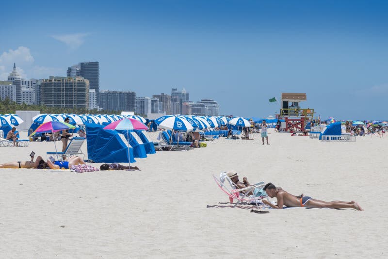 Strand in Miami Florida redaktionelles bild. Bild von nachmittag - 96003040