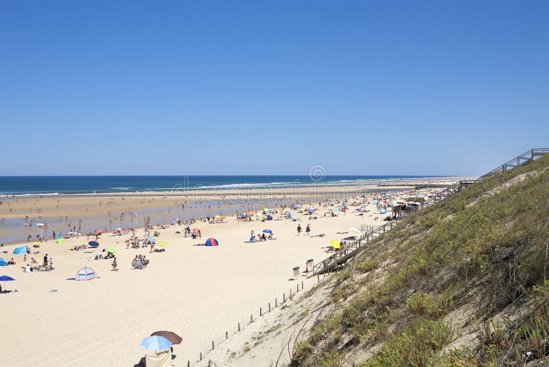 Strand in Mimizan stock foto. Image of laag, overzees - 59542688