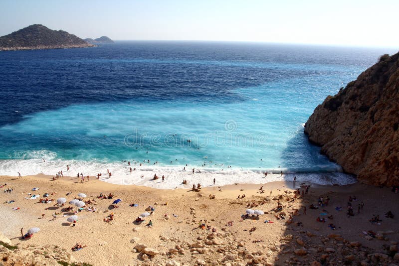 Het Strand Van De Zomer in Turkije Stock Foto - Image of ...
