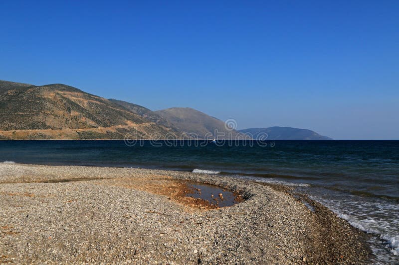 Strand von Itea stockbild. Bild von griechenland, meer - 168533337