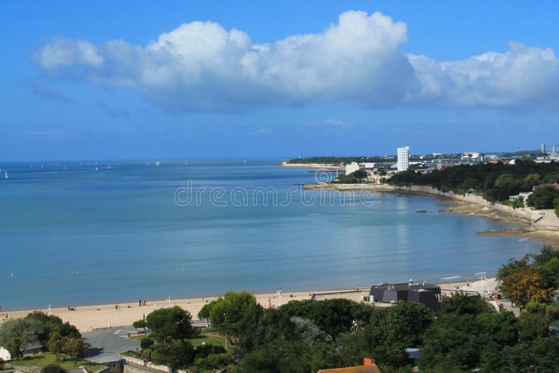 Strand Von La Rochelle, Frankreich Stockbild - Bild von meerblick ...
