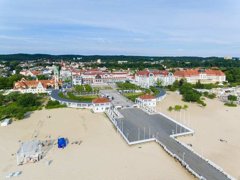 Strand in Sopot stockbild. Bild von szenisch, polen, landschaft - 53137763