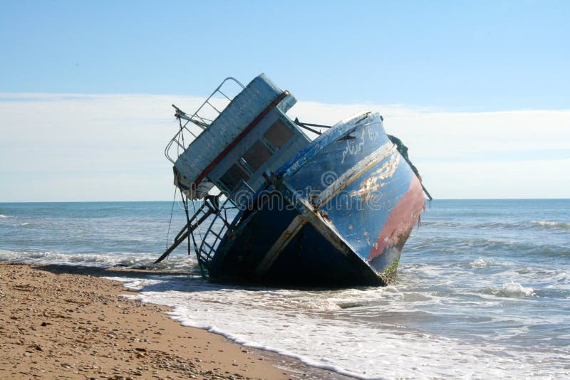 Stranded boat beside Lake stock image. Image of stranded - 46025887
