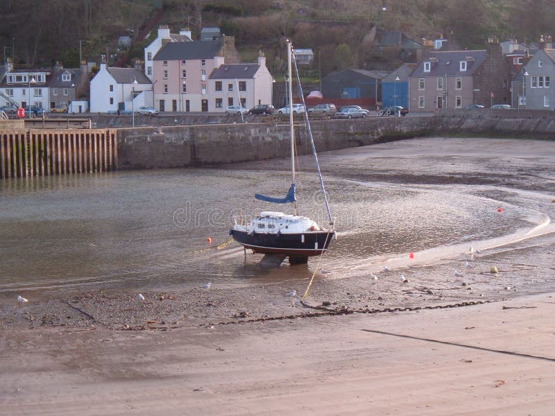 Stranded boat stock image. Image of boat, lone, harbour - 52273015