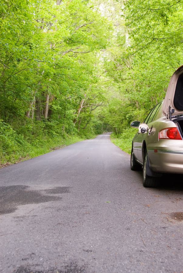 Stranded Car stock photo. Image of country, transportation - 739200