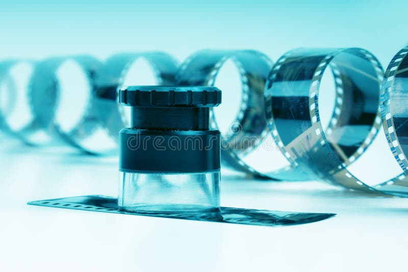 Stranded negative film stock image. Image of movie, lens - 16768119