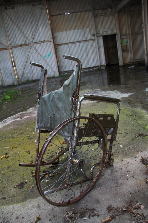 Stranded Wheelchair stock image. Image of doorway, disturbing - 7876247
