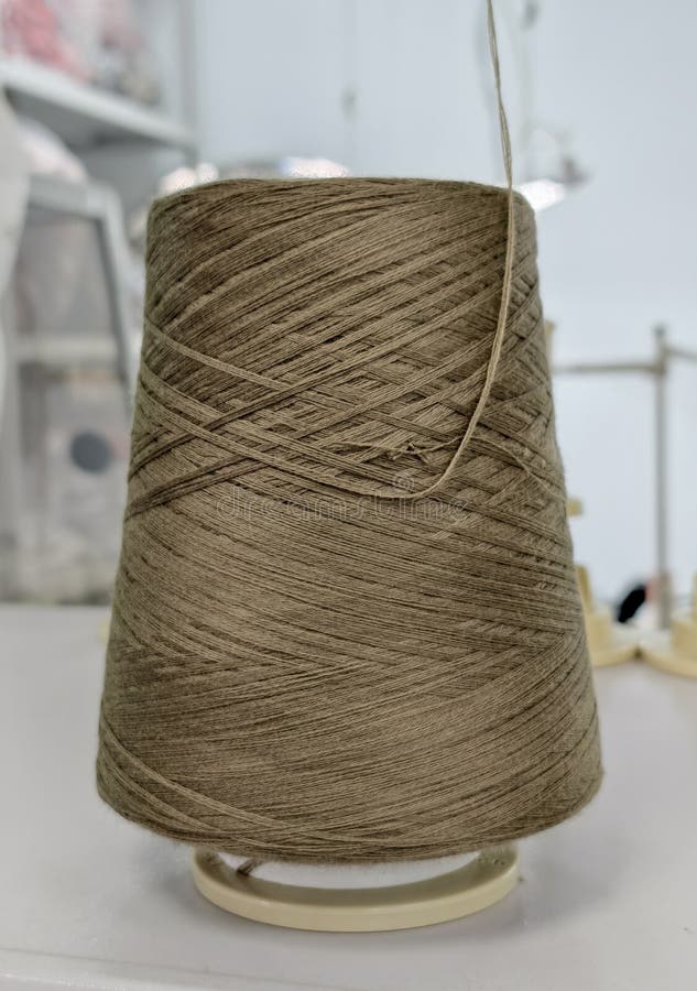 Stranded Yarn on a Knitting Machine, in the Knitting Process Stock ...