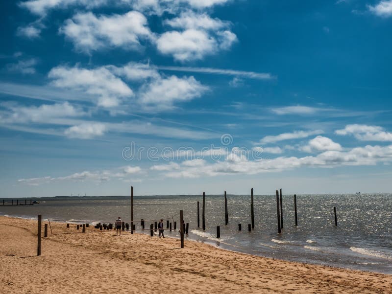 Strandpromenad I Hjerting Esbjerg, Danmark Fotografering för Bildbyråer ...