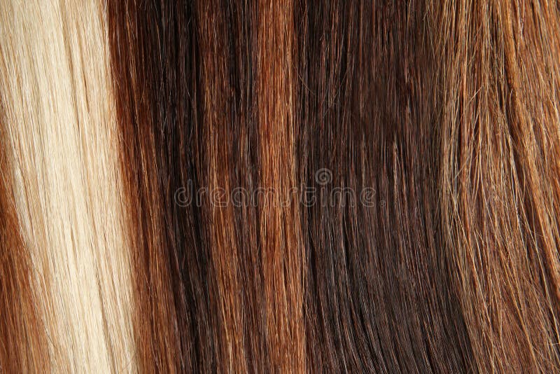 Strands of Different Color Hair As Background Stock Photo - Image of ...