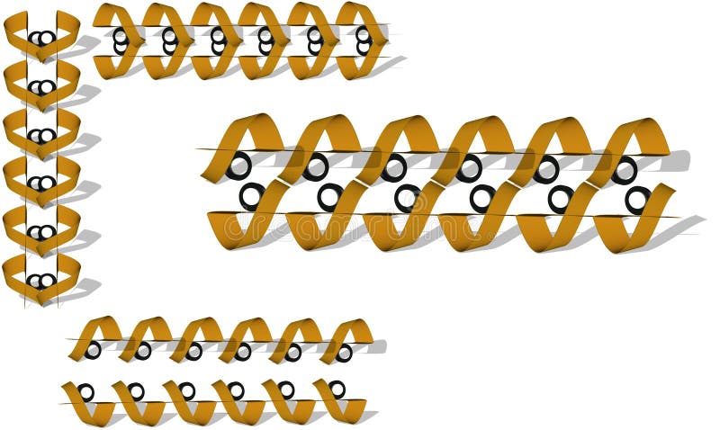 Strands of life in 3d stock illustration. Illustration of separators ...