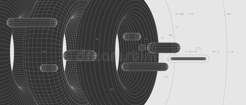 Strange Abstract Modern Wireframes 3d Geometric Shapes, Graphic ...