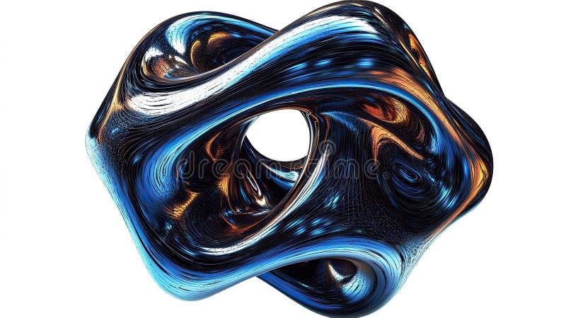 Strange Abstract Shape Created from a Unique Blend of Colors and ...