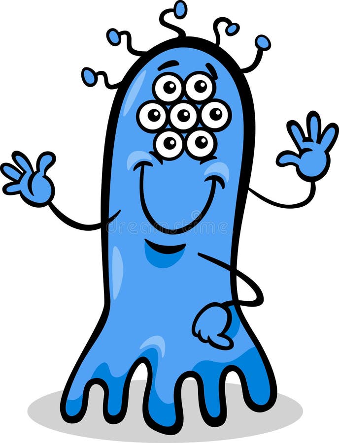 Strange Alien Cartoon Illustration Stock Vector - Illustration of ...