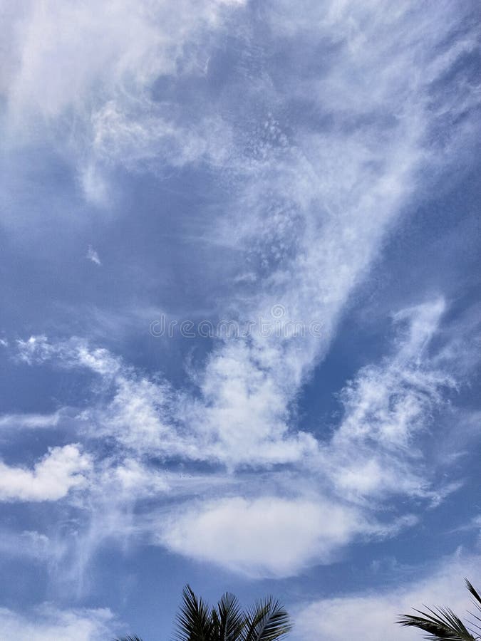 Strange Alien Head Shape Clouds Visible in the Sunny Daylight Stock ...