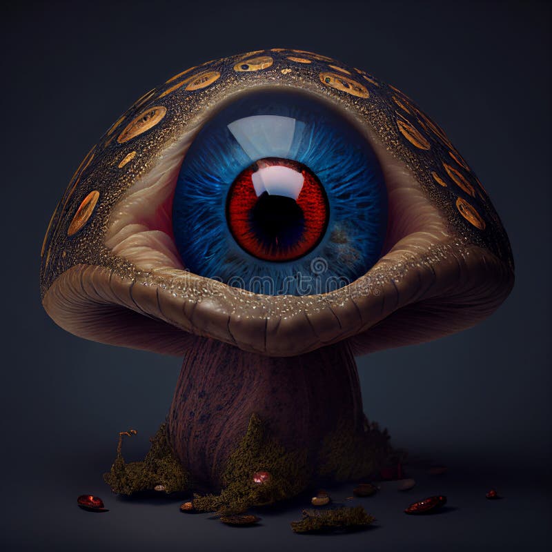 Strange Alien Mushroom 1 (AI Generated) Stock Illustration ...
