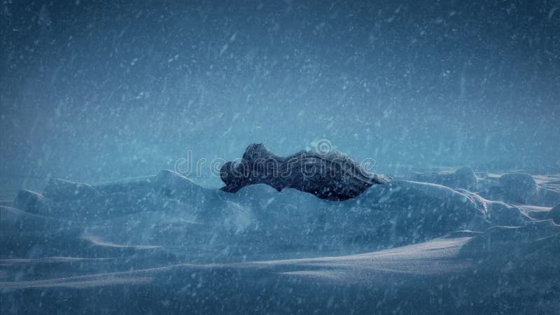 Drone POV Alien Craft in the Snow Stock Footage - Video of outer ...