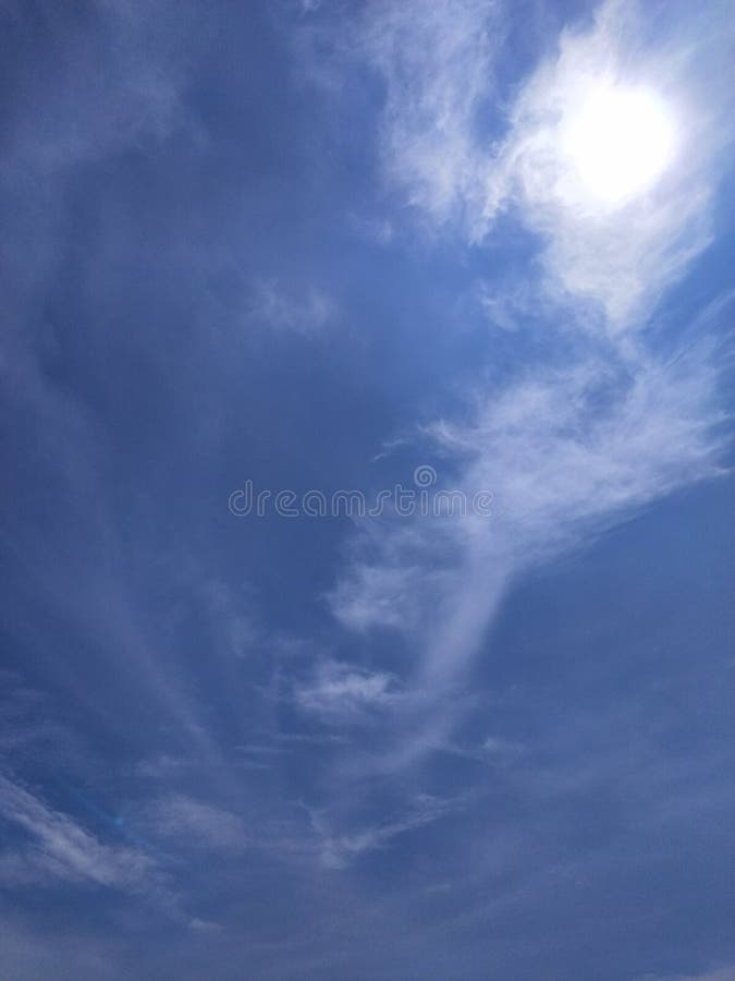 Strange Alien Shape Cloud Visible in the Sunny Daylight Stock Photo ...