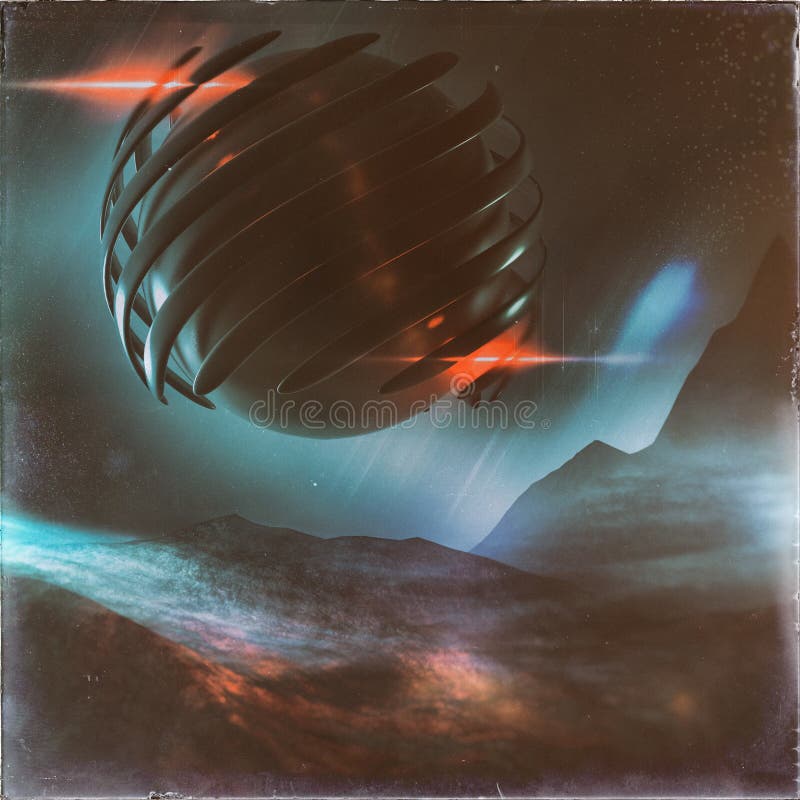 Strange Alien Monster with Transverse Mouth and Many Eyes, Vector ...