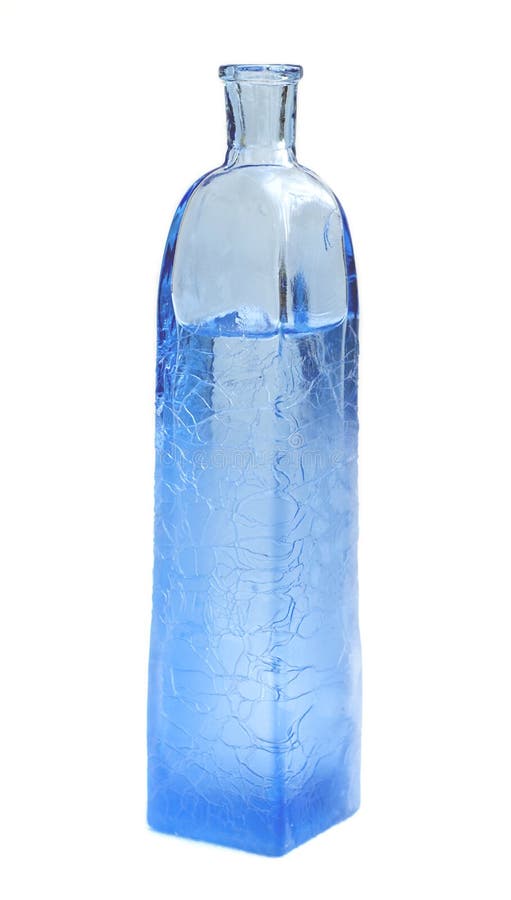 The strange blue bottle. stock image. Image of pattern - 5362309