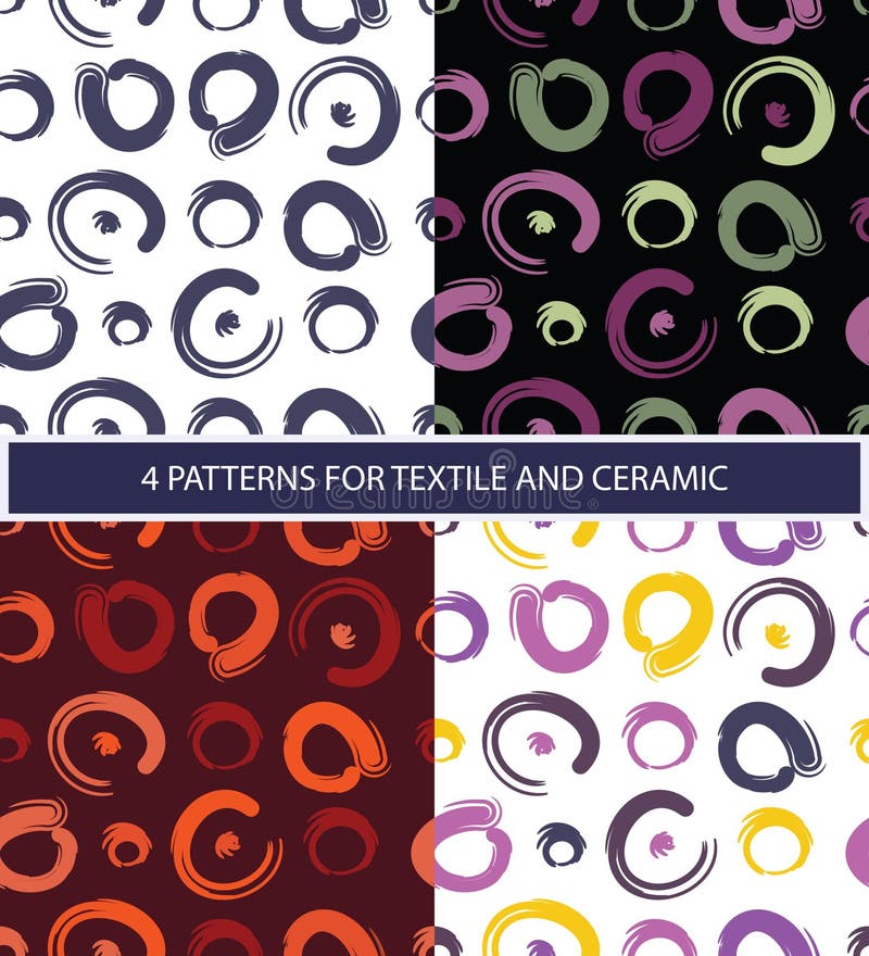 Strange Blue, Green, Yellow, Violet and Red Circles Pattern Stock ...