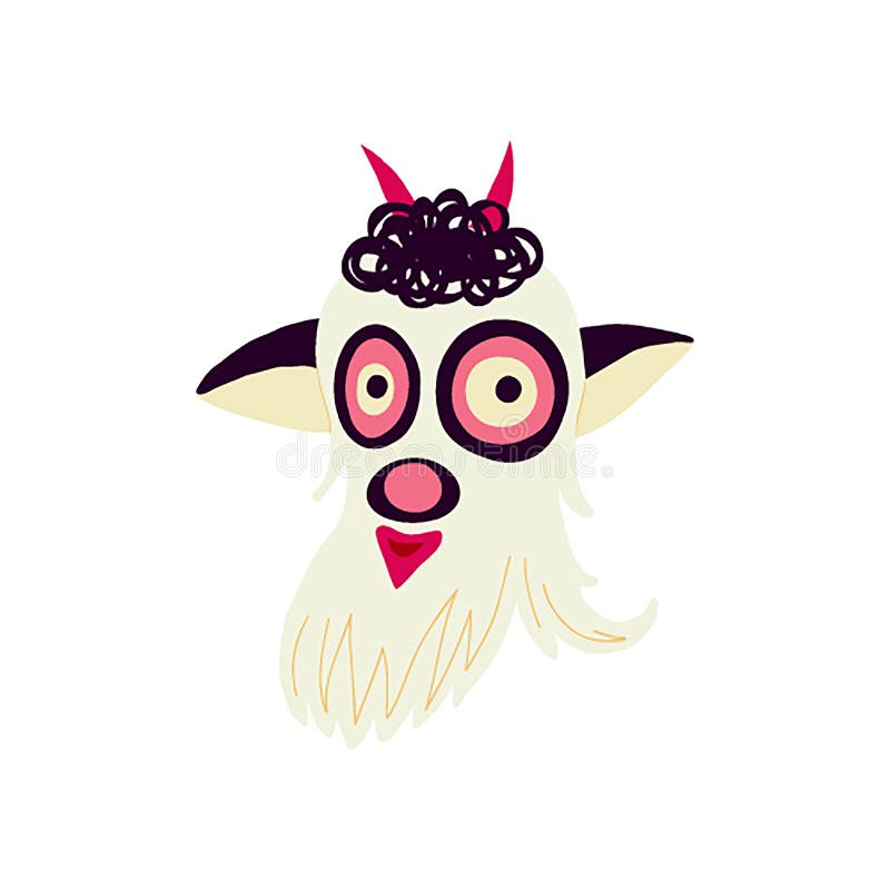 Goat for Halloween. a Character with the Face of the Devil Stock Vector ...