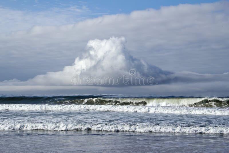 Strange cloud over waves stock image. Image of cloud - 23972603