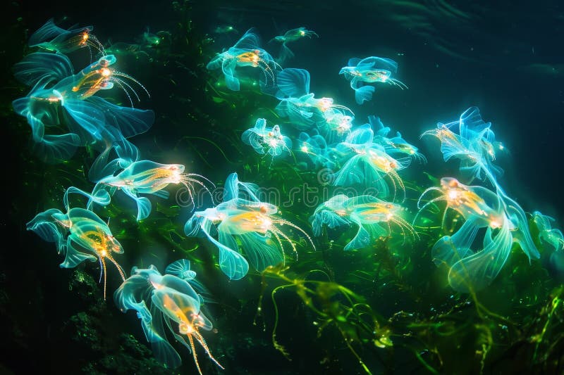 Strange Creatures from Another World Glow with an Eerie Bioluminescence ...