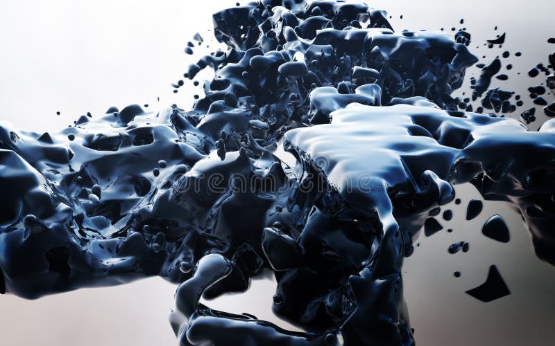 Strange Dark Blue Liquid Abstract Background Stock Illustration ...