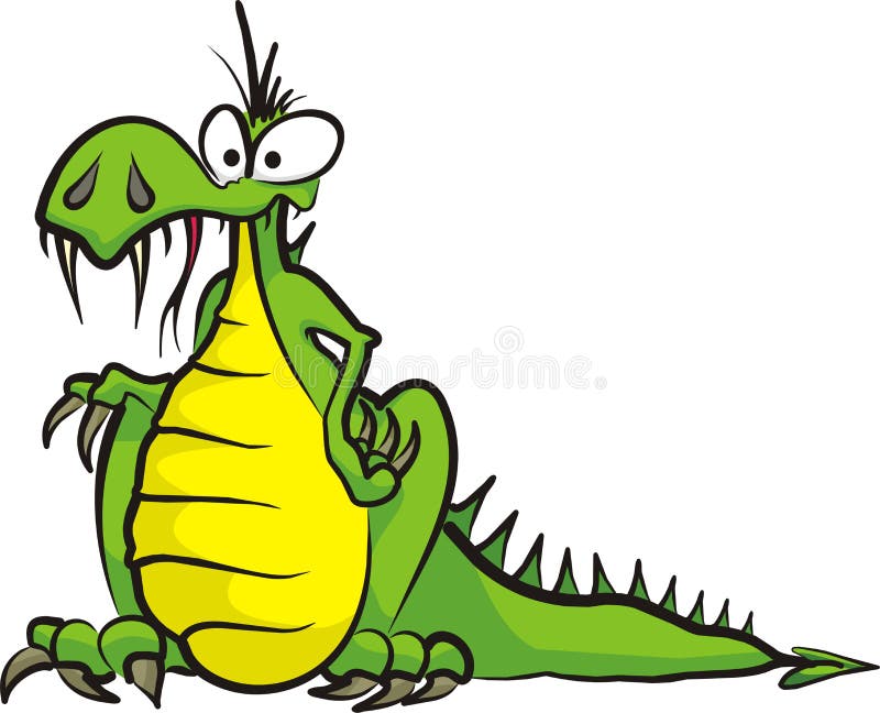 Strange dragon stock vector. Illustration of panic, bloody - 23746453