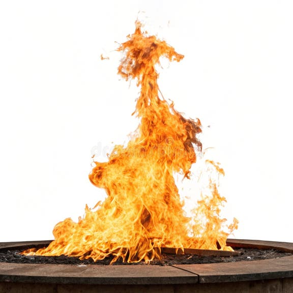 Strange Fire Flame Effect Isolated on White Background Stock ...