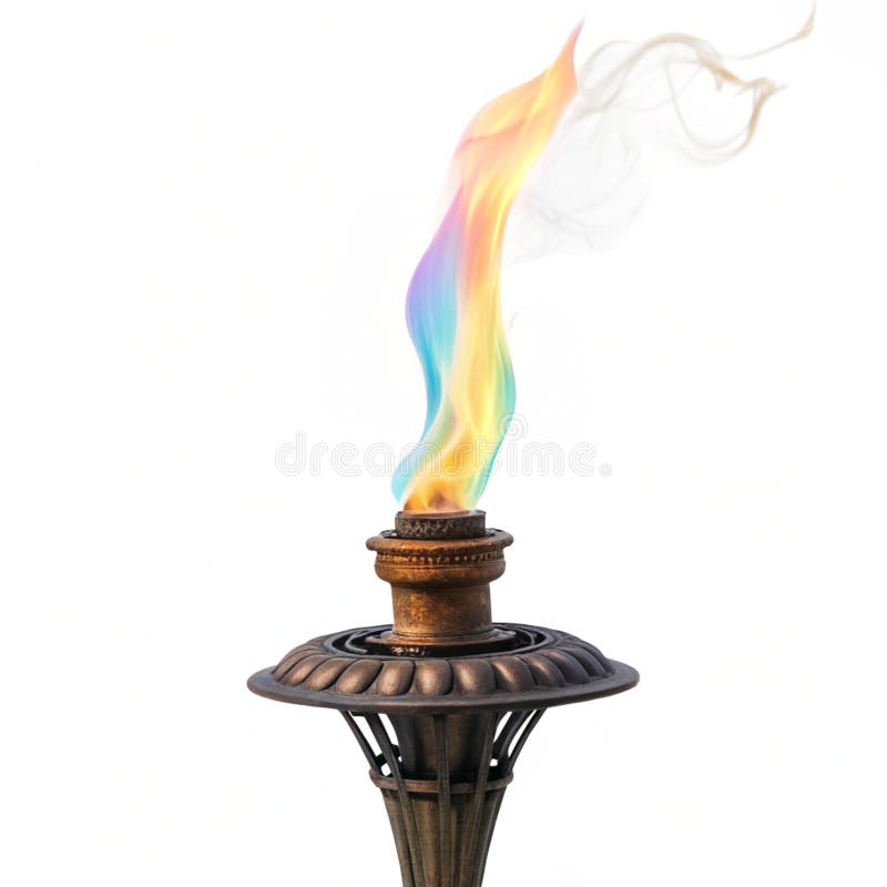 Strange Fire Flame Isolated on White Background Stock Illustration ...