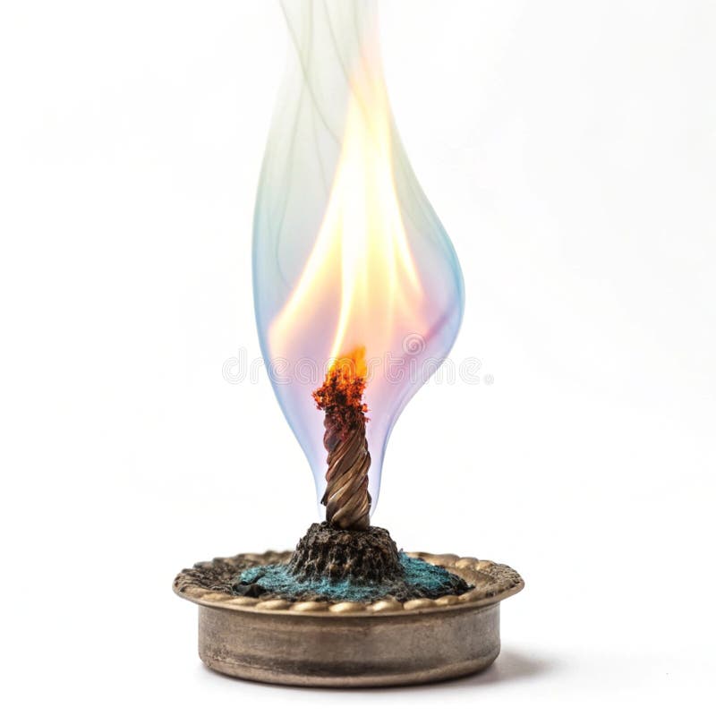 Strange Fire Flame Isolated on White Background Stock Illustration ...
