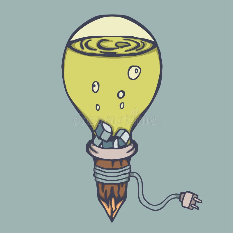 Strange Green Lamp Creative Design Stock Vector - Illustration of ...