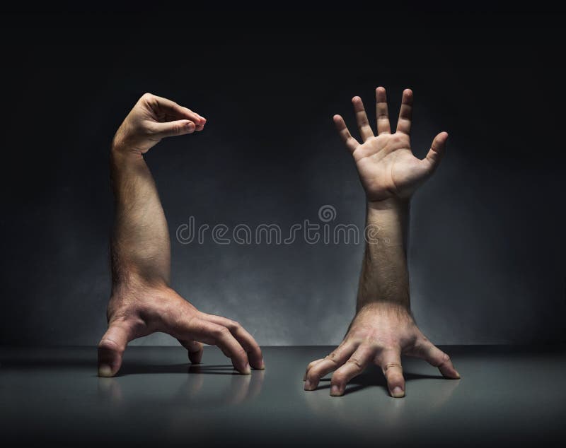 Strange man with big hands stock photo. Image of problem - 50512342