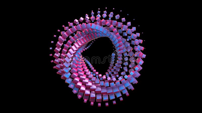 Strange Infinite Loop Animation Made Out of Abstract Shapes and Cubes ...