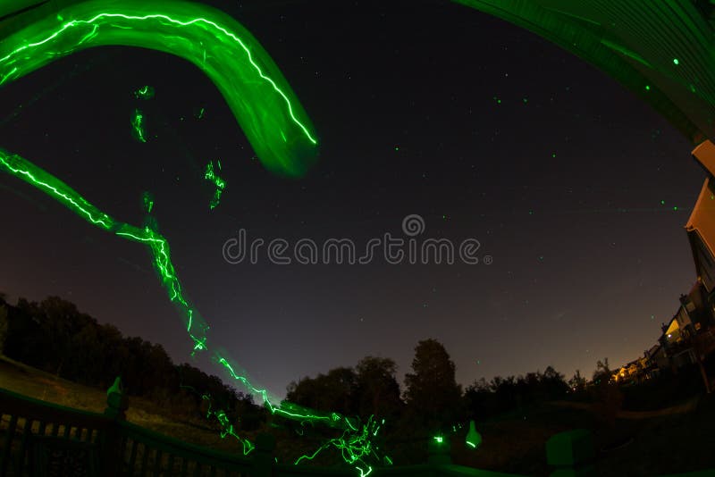 Strange lights in the sky stock photo. Image of green - 57996924