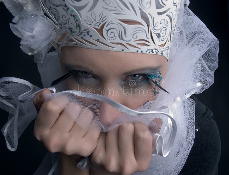 Strange look stock image. Image of katrin, eyebrow, blue - 13472417