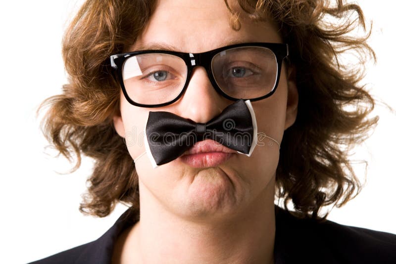 Strange man stock photo. Image of eyeglasses, glance - 12586068