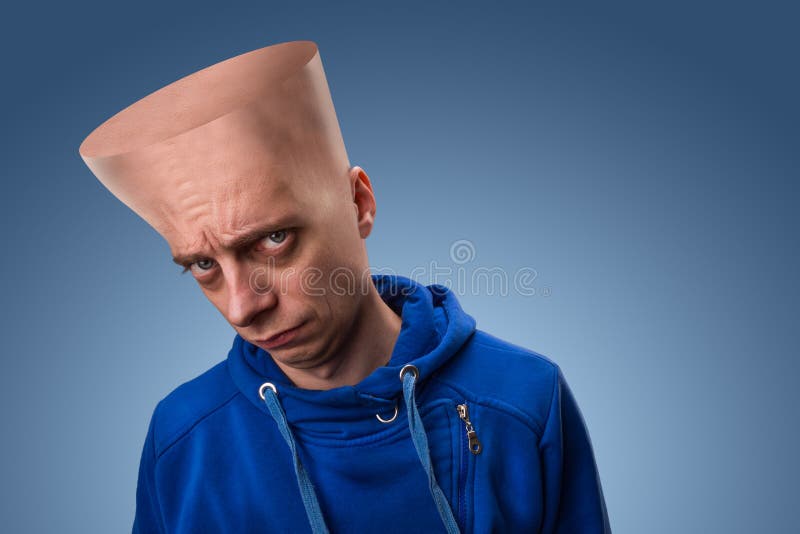 Strange man with big head stock photo. Image of individual - 50822914