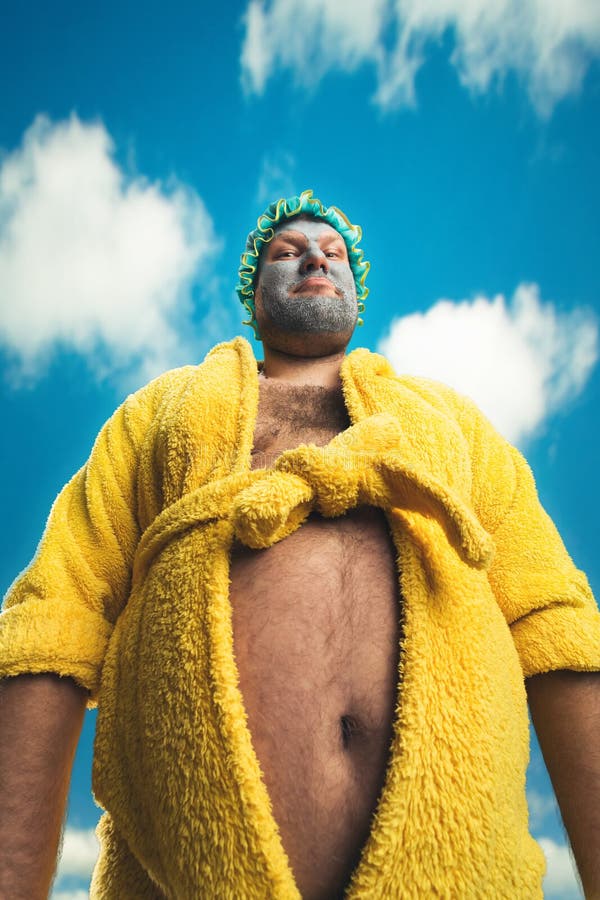 Strange man with face pack stock image. Image of strange - 47405165