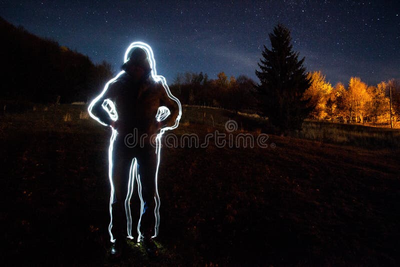 Strange man stock photo. Image of strars, nature, shadow - 35948994
