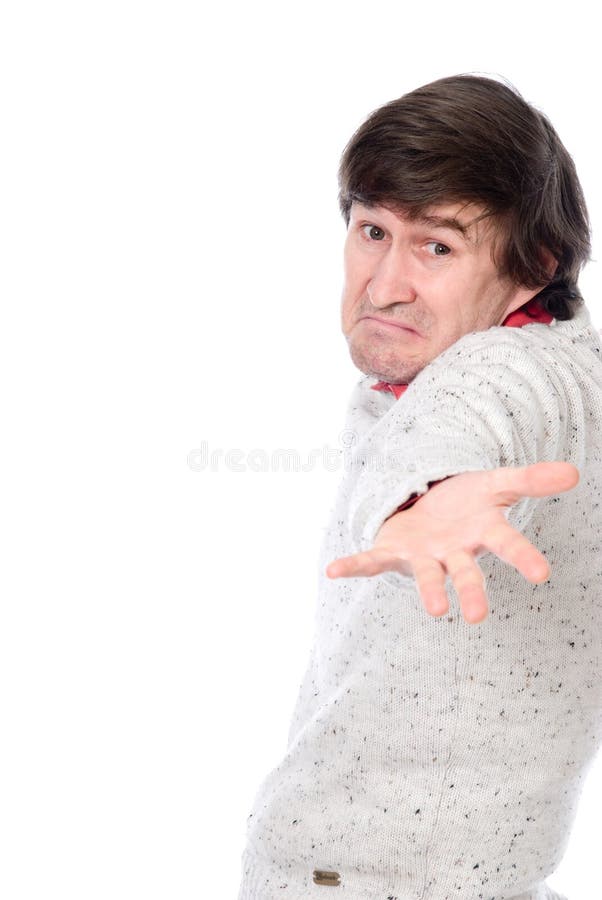 Strange Man Outstretched Hand Stock Photos - Free & Royalty-Free Stock ...