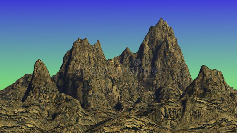 Strange mountains stock illustration. Illustration of barren - 50979969