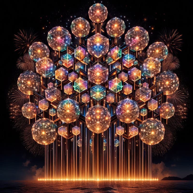 39 89. Diamond Vertical Shells_ Large, Spherical Fire Stock Image ...